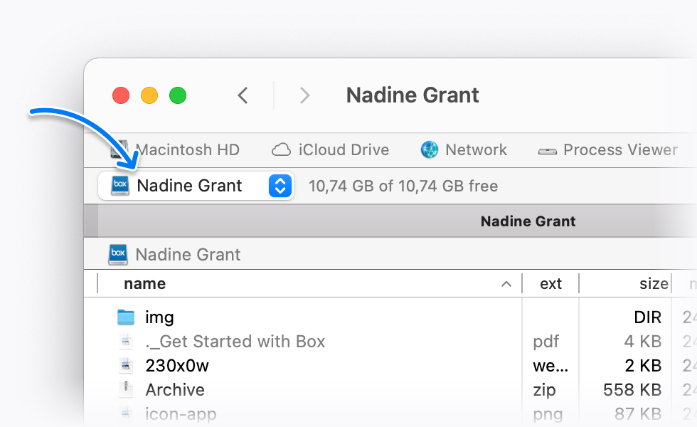 Box Client for Mac to Manage Cloud Drive Storage - Commander One