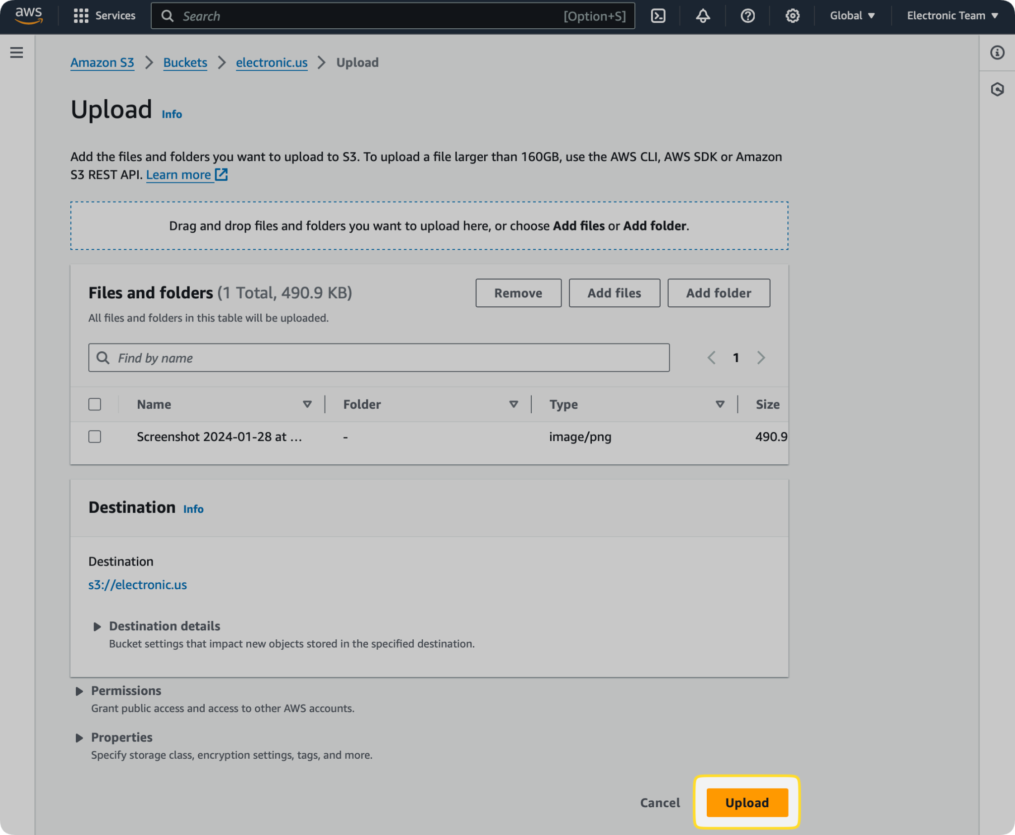 簡単かつ迅速な方法でS3にファイルをアップロード